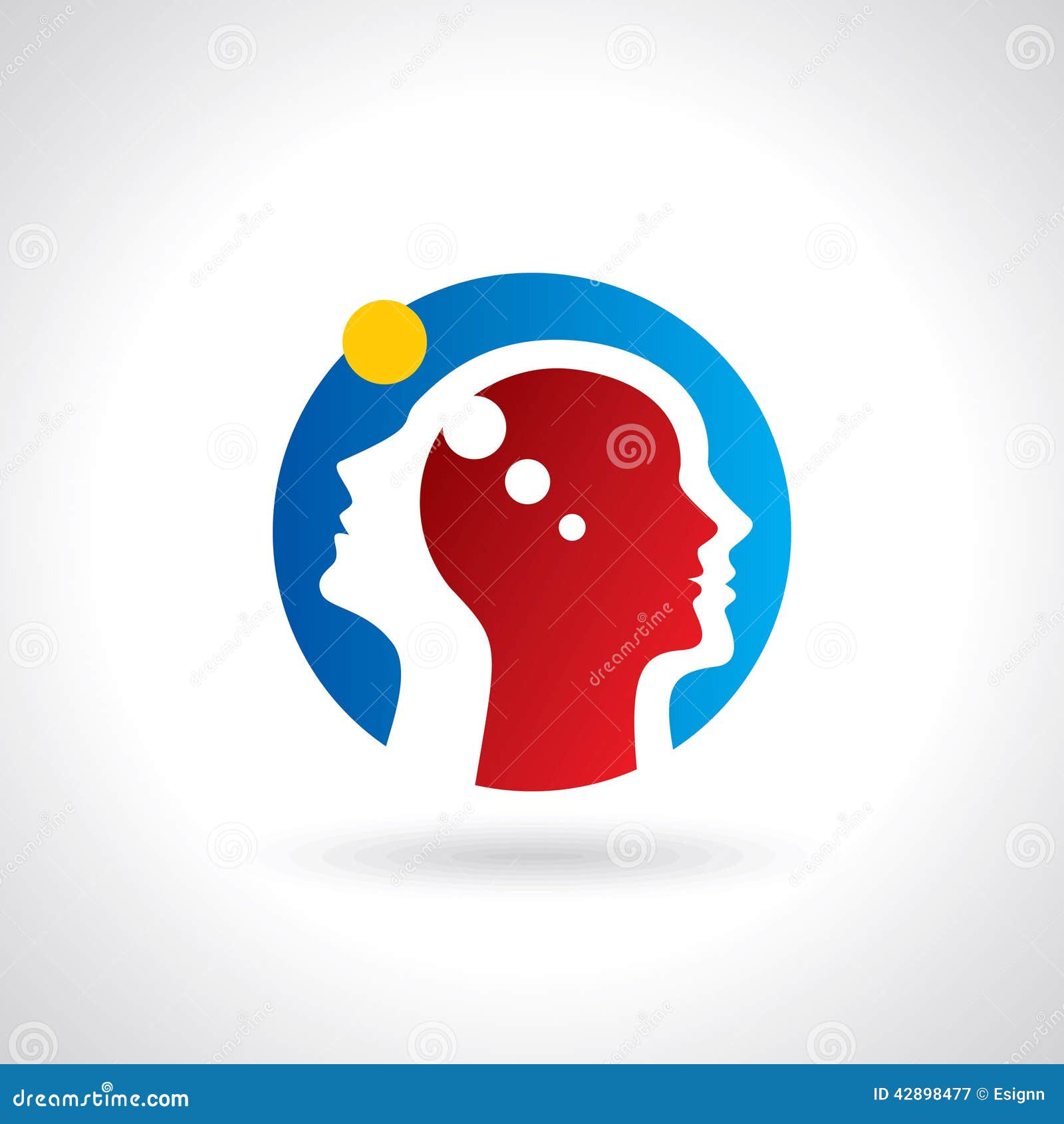 Think Thoughts and Options. Illustration of Head Stock Vector ...