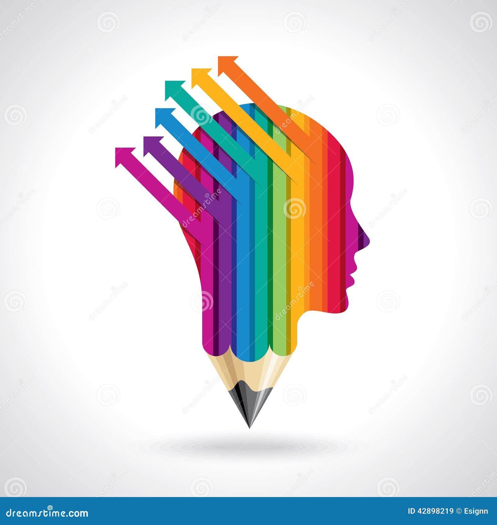 Think Thoughts and Options. Illustration of Head Stock Vector ...