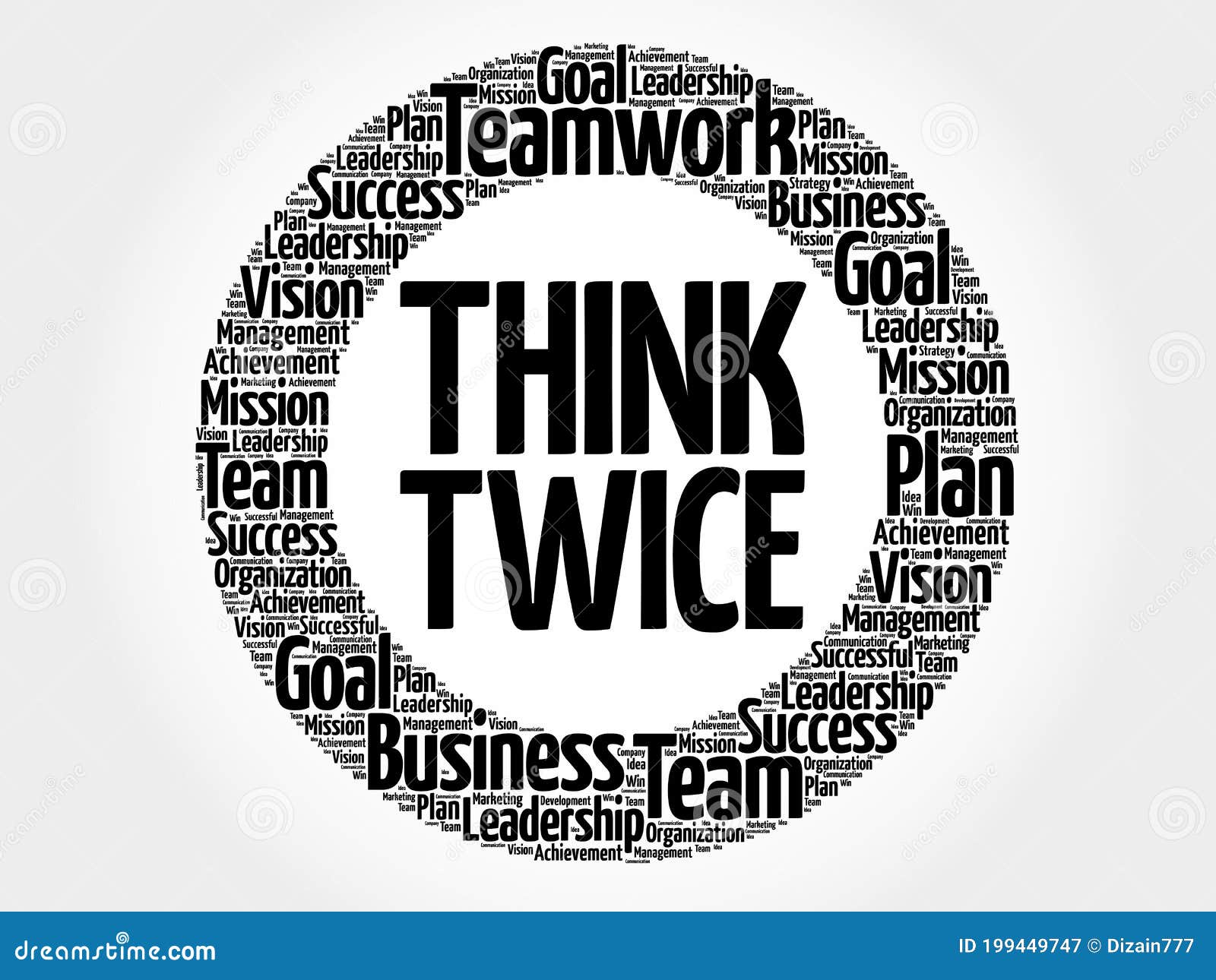 Think Twice Word Cloud Collage Stock Illustration - Illustration of ...