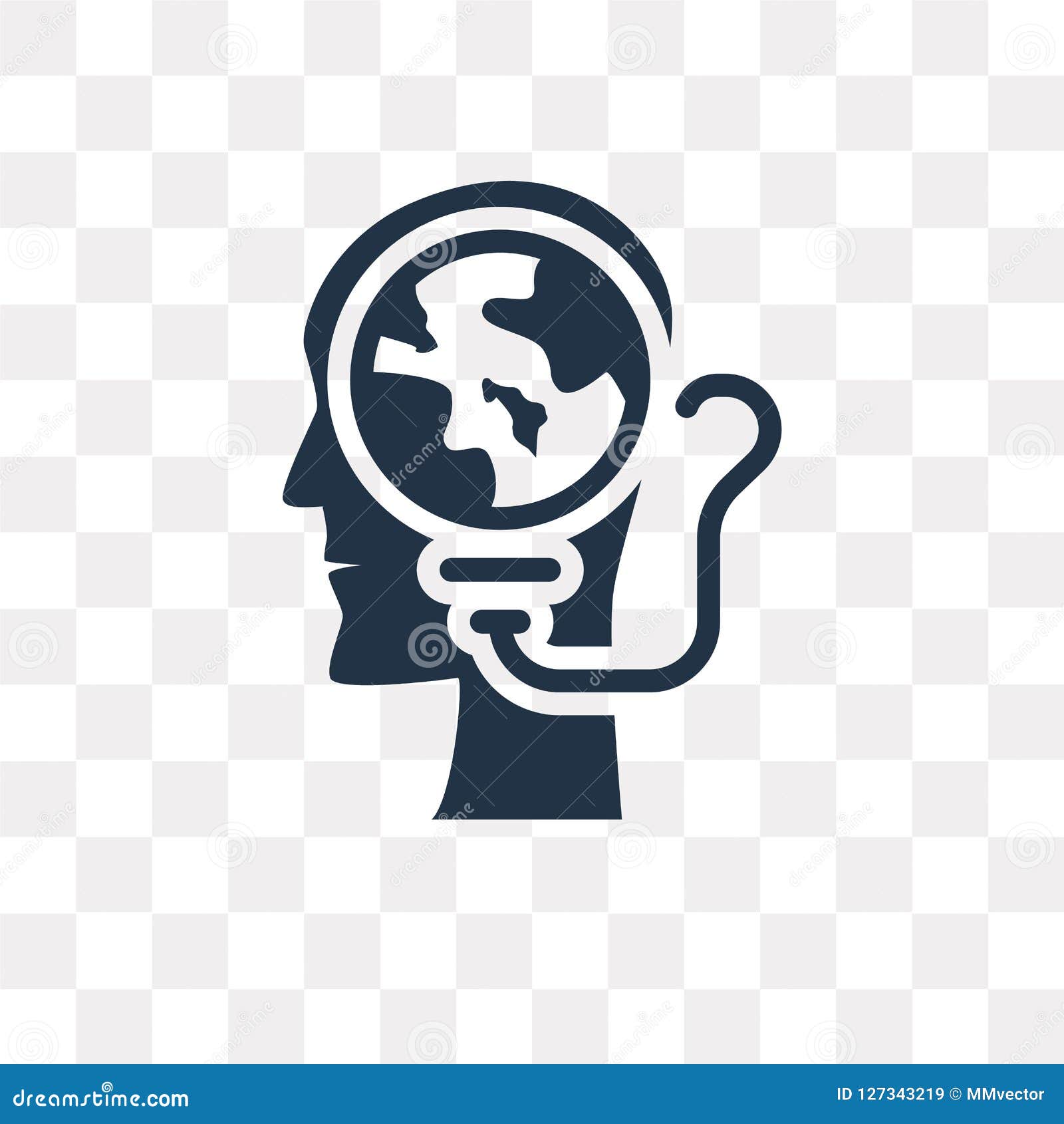 Think Vector Icon Isolated on Transparent Background, Think Tra Stock ...