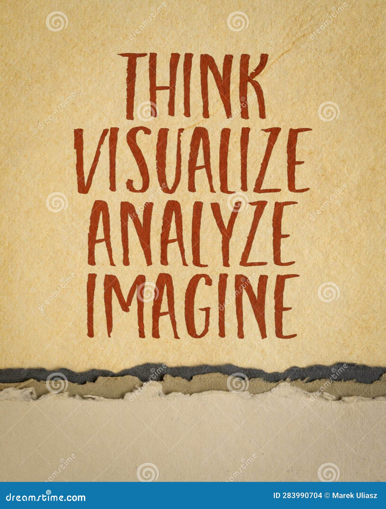 Think, Visualize, Analyze and Imagine - Inspirational Handwriting ...