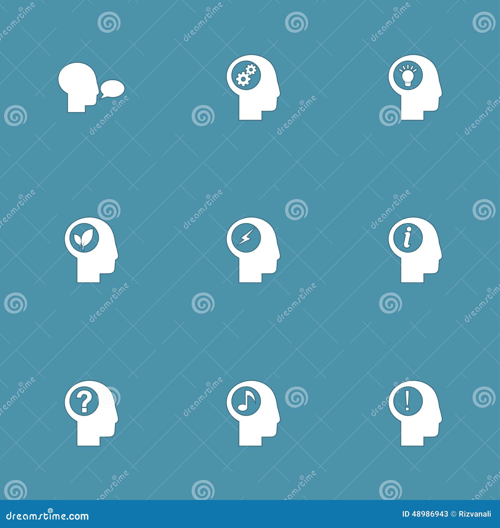 Think Web Internet Vector Icon Set Stock Vector - Illustration of sign ...
