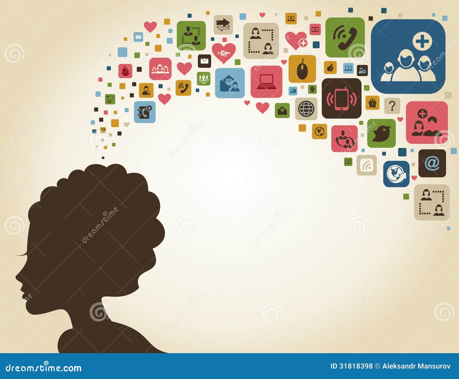 Think woman2 stock vector. Illustration of lock, icon - 31818398