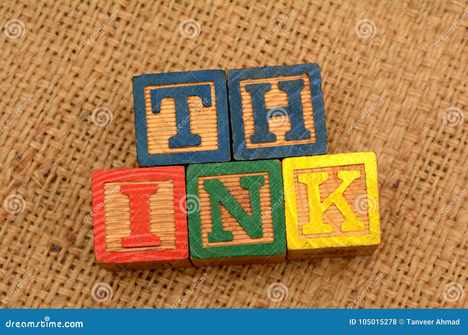 Think Word on Wood Blocks - Thinking Concept Stock Photo - Image of ...