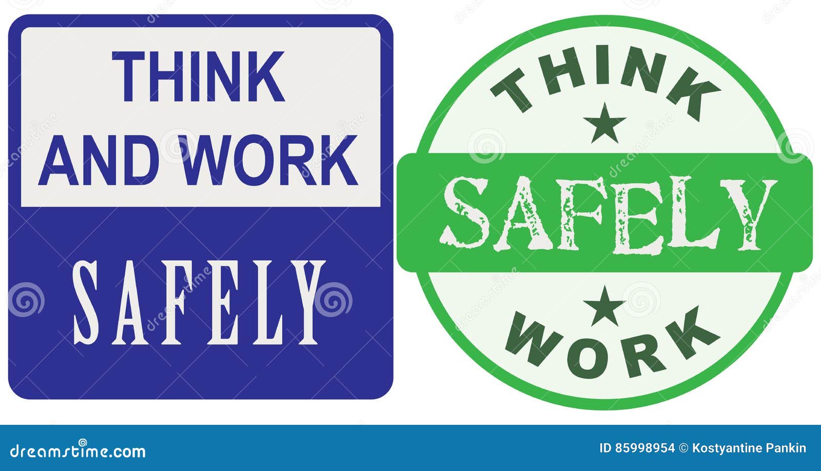 Think and work safely stock vector. Illustration of stay - 85998954