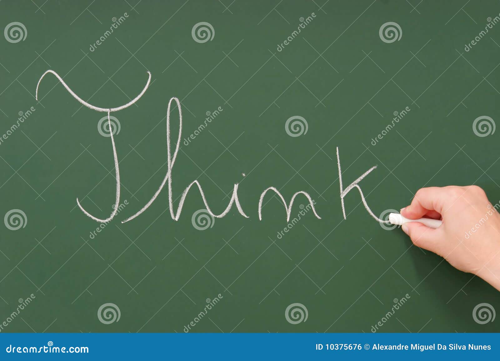 Think Written on a Blackboard Stock Photo - Image of opportunity, life ...
