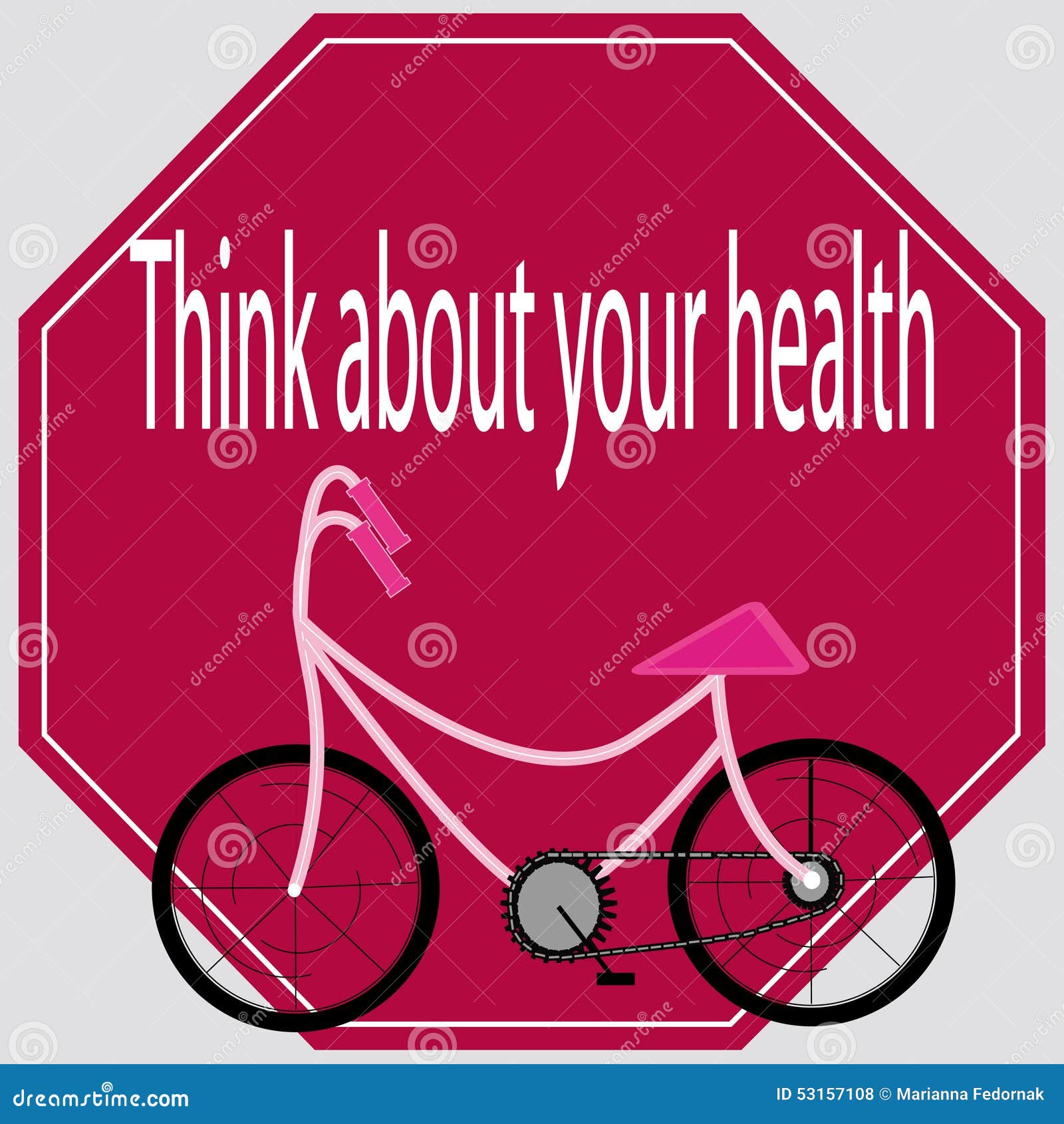 Think about your health stock illustration. Illustration of black ...