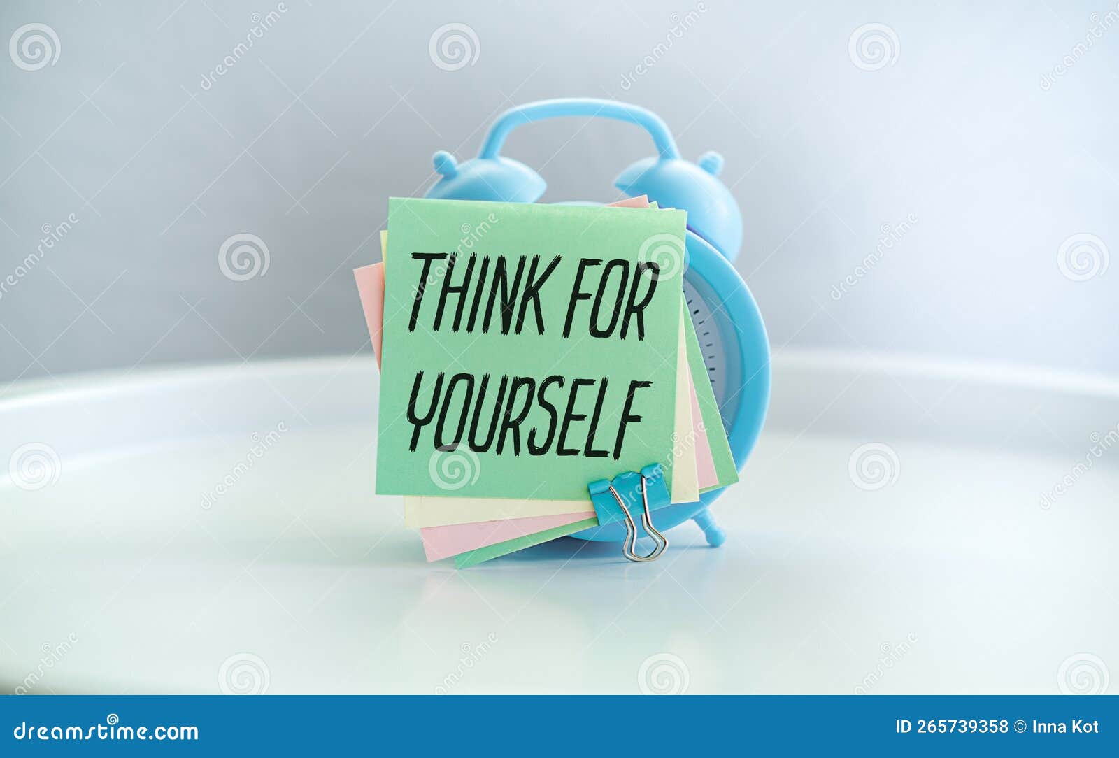 Think for Yourself Text on Sticky Notes Isolated on Office Desk. Stock ...