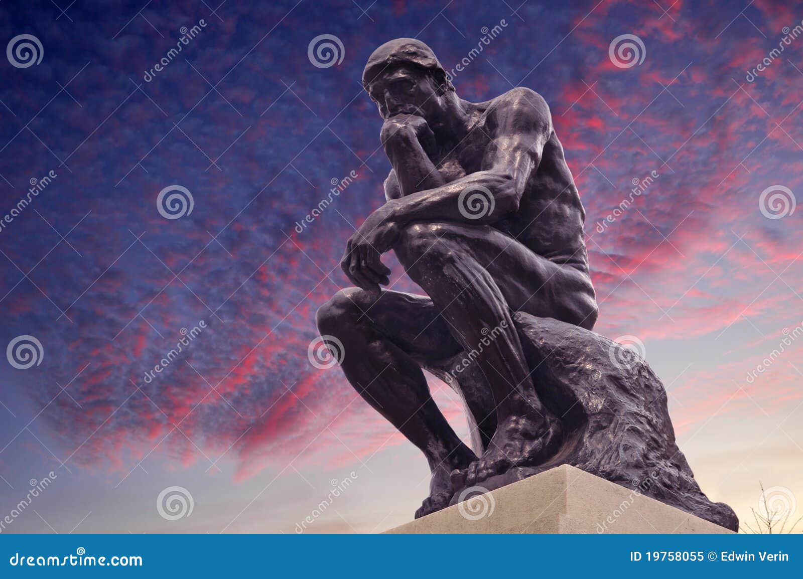 The Thinker stock image. Image of muscular, concepts - 19758055