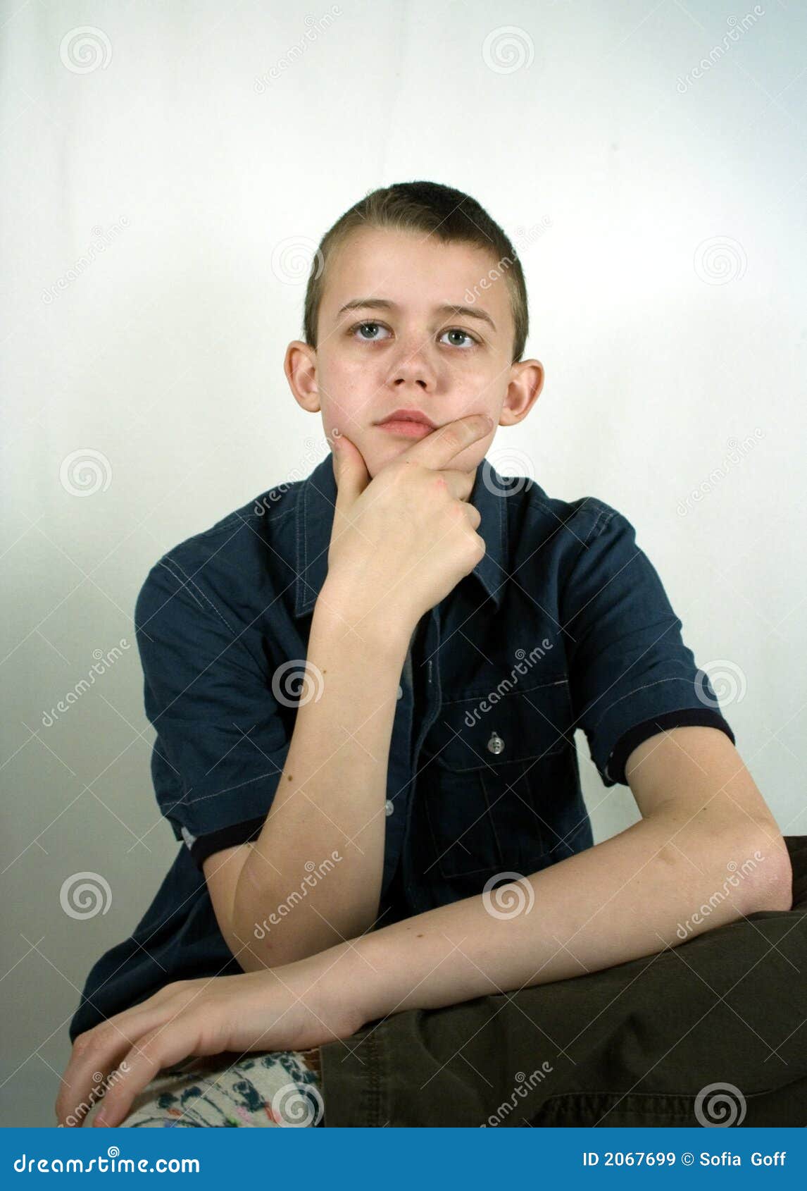 Thinker stock image. Image of cute, animated, blue, serious - 2067699