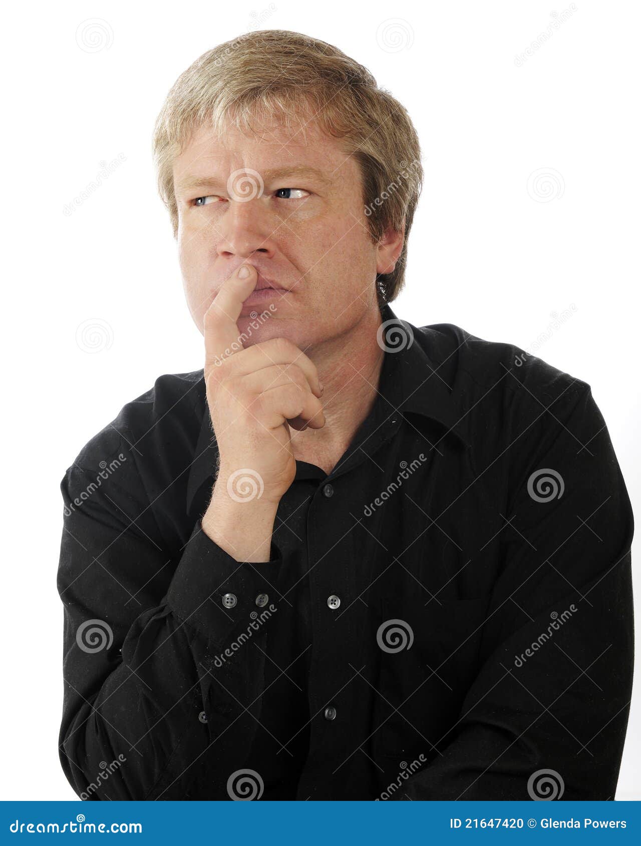 Thinker stock photo. Image of middle, black, thinking - 21647420