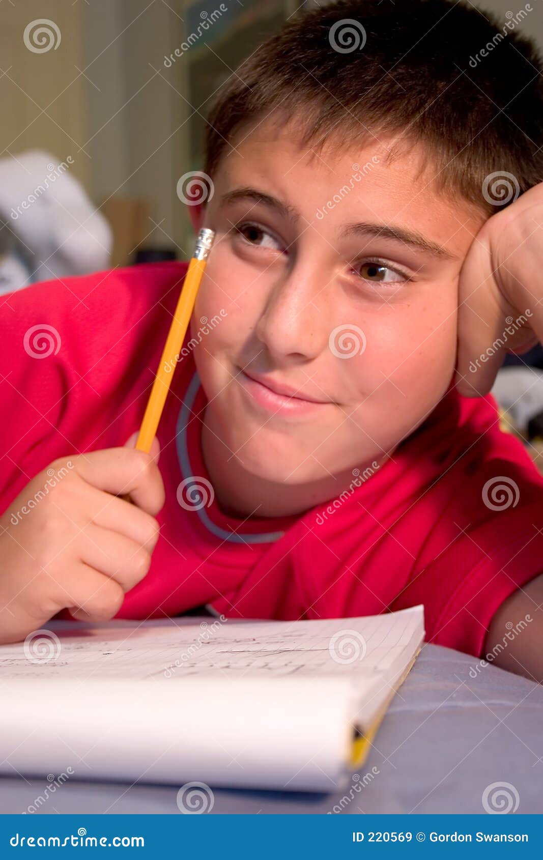 The Thinker stock image. Image of table, exam, children - 220569