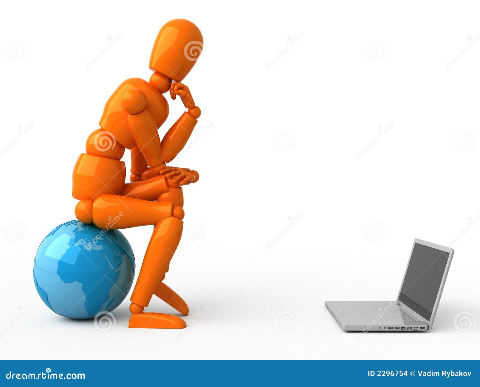 The Thinker stock illustration. Illustration of development - 2296754