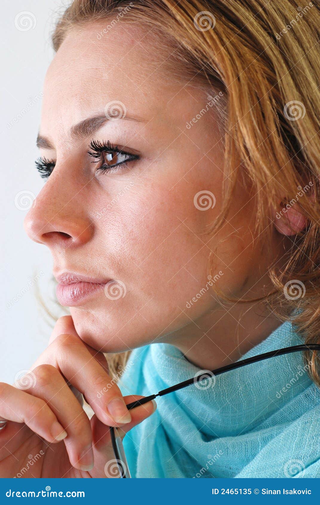 Thinker stock image. Image of focused, emotion, glasses - 2465135