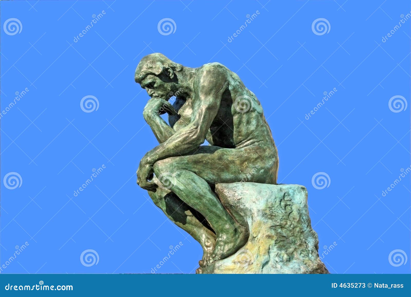 The Thinker Sitting Behind Pine Tree Editorial Photo | CartoonDealer ...