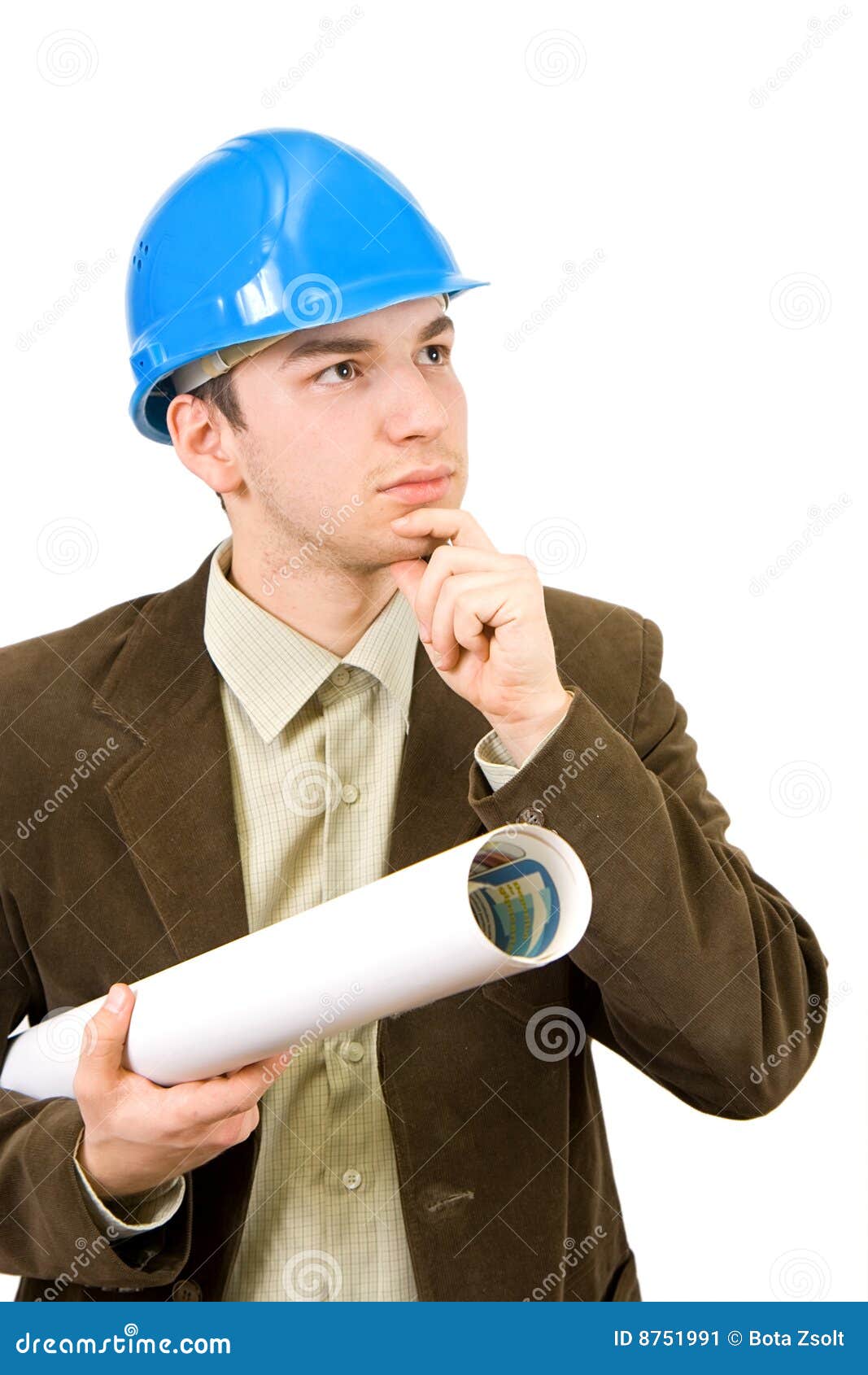 Thinker architect stock image. Image of construction, success - 8751991