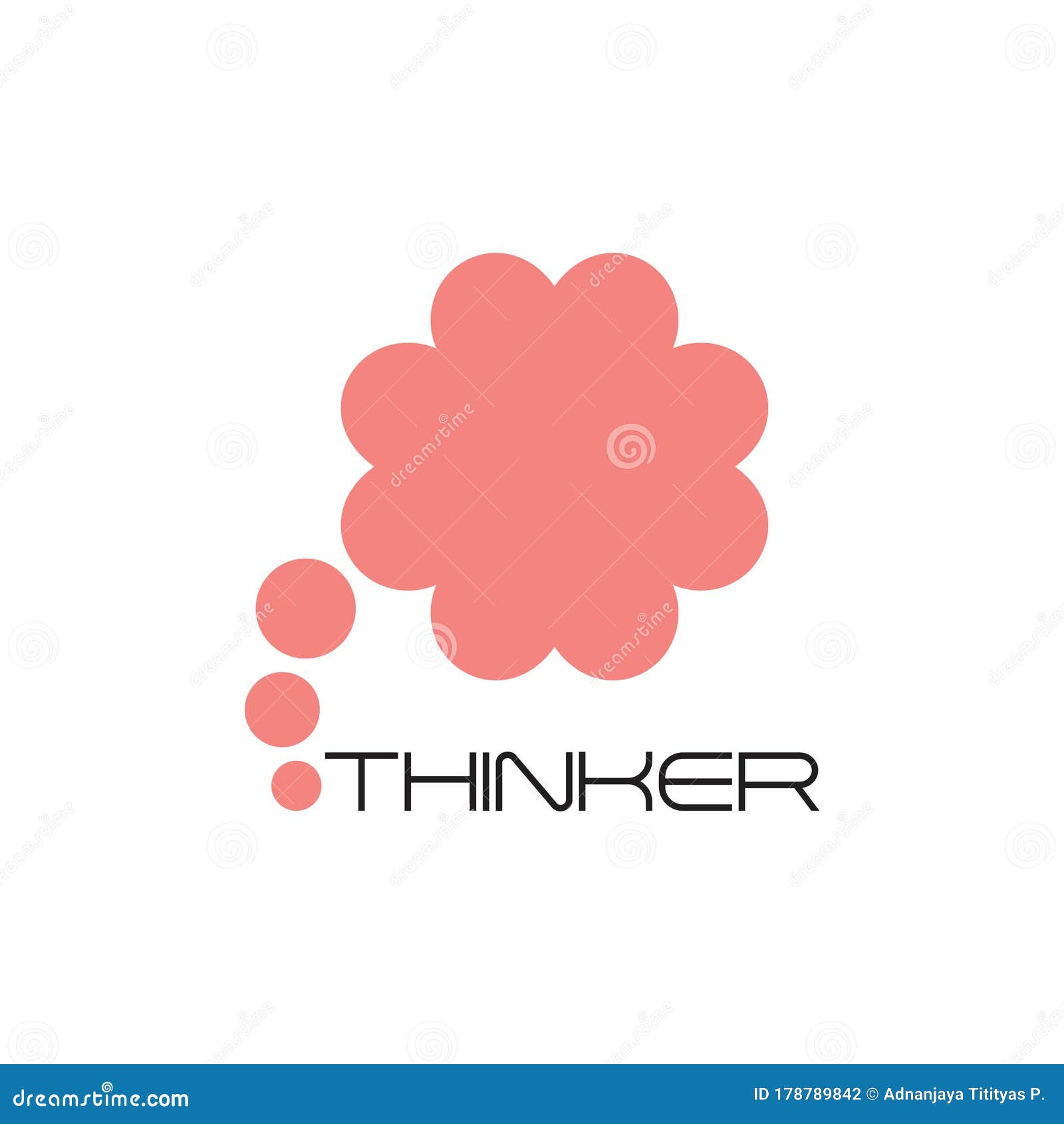 Thinker Bubble Mind Symbol Logo Vector Stock Vector - Illustration of ...