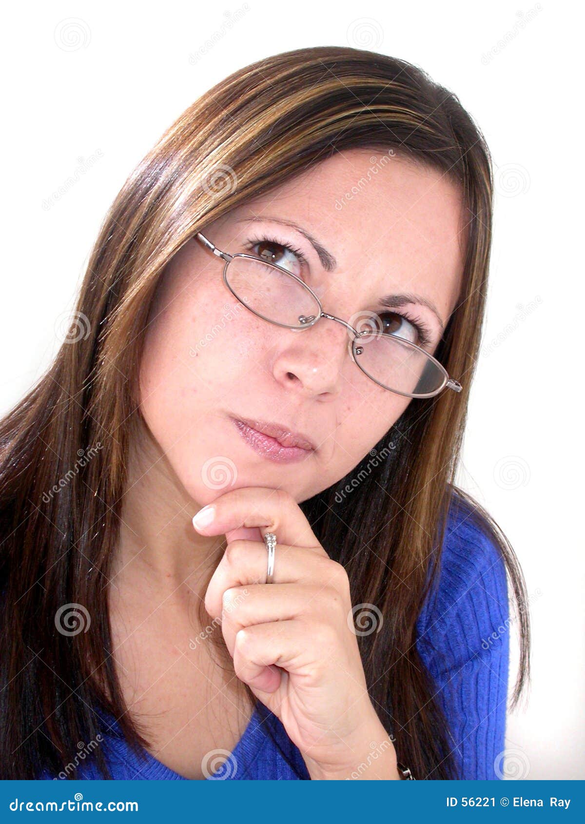 The Thinker Girl stock image. Image of brunette, beautiful - 56221