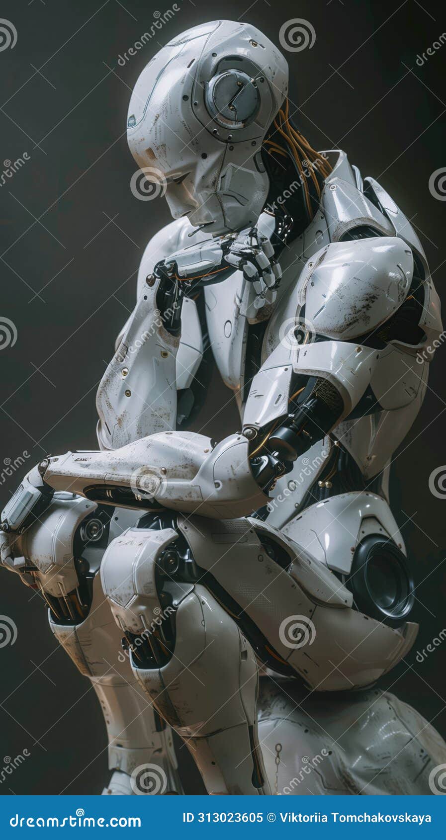 Thinker Robot. the Cutting-edge Robot is Deliberating on the Best ...