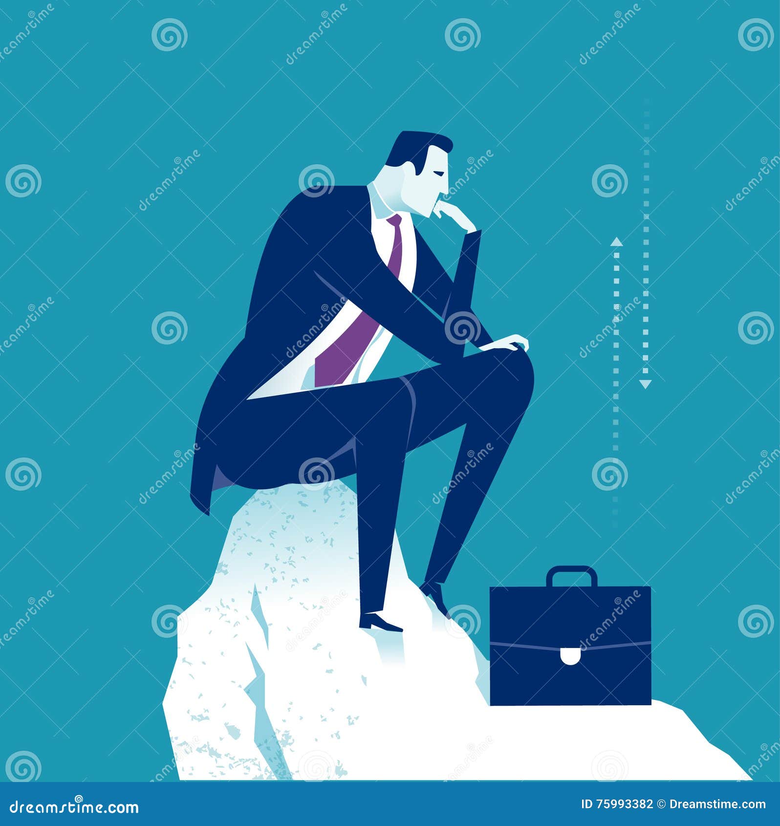 Thinker stock vector. Illustration of metaphor, searching - 75993382