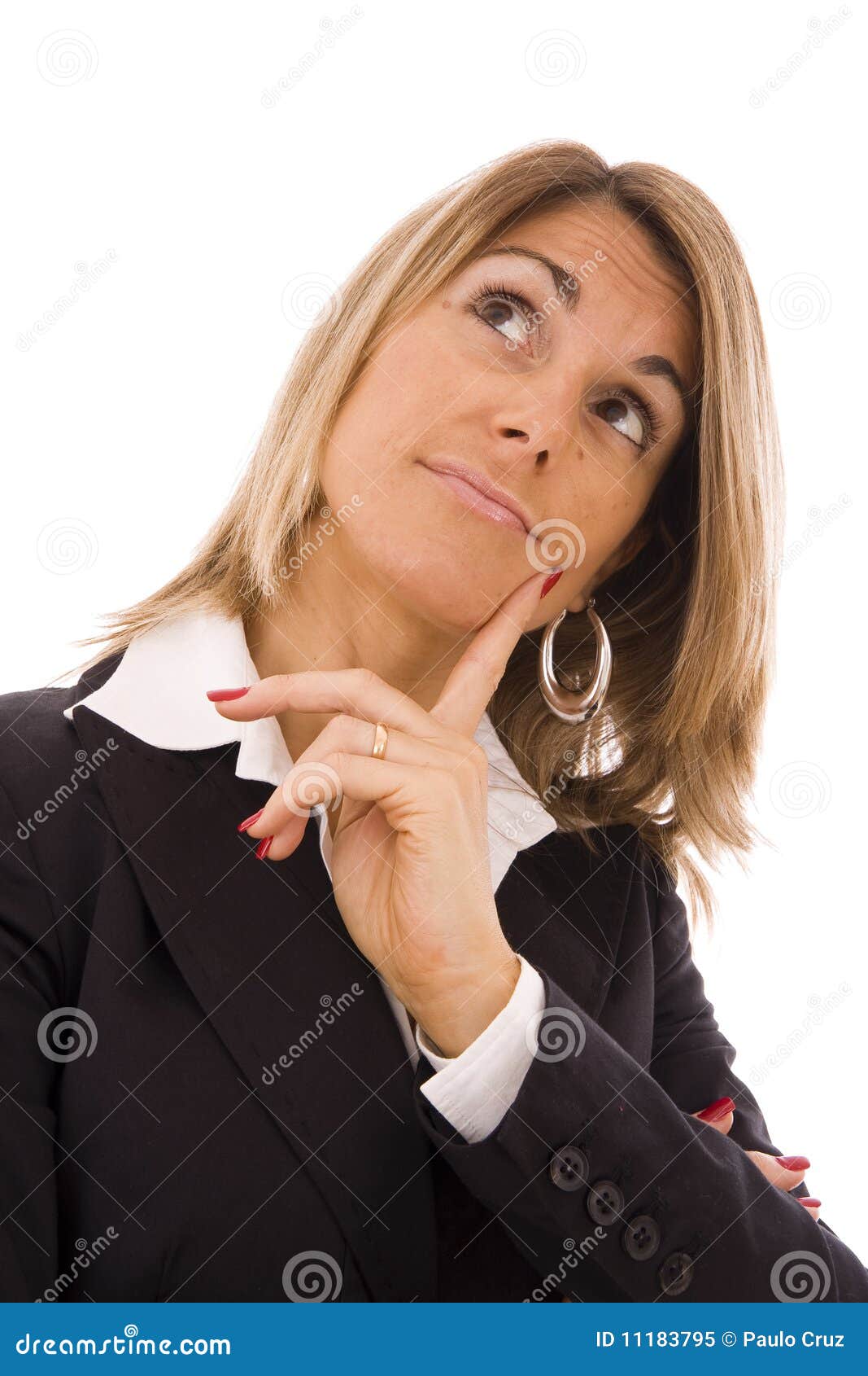 Thinking stock image. Image of closeup, elegant, face - 11183795