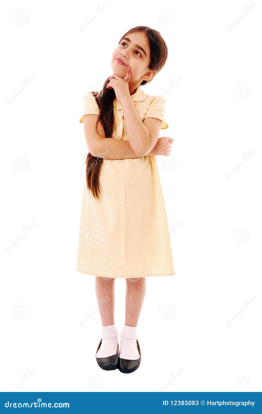 Thinking stock image. Image of isolated, child, intelligent - 12385083