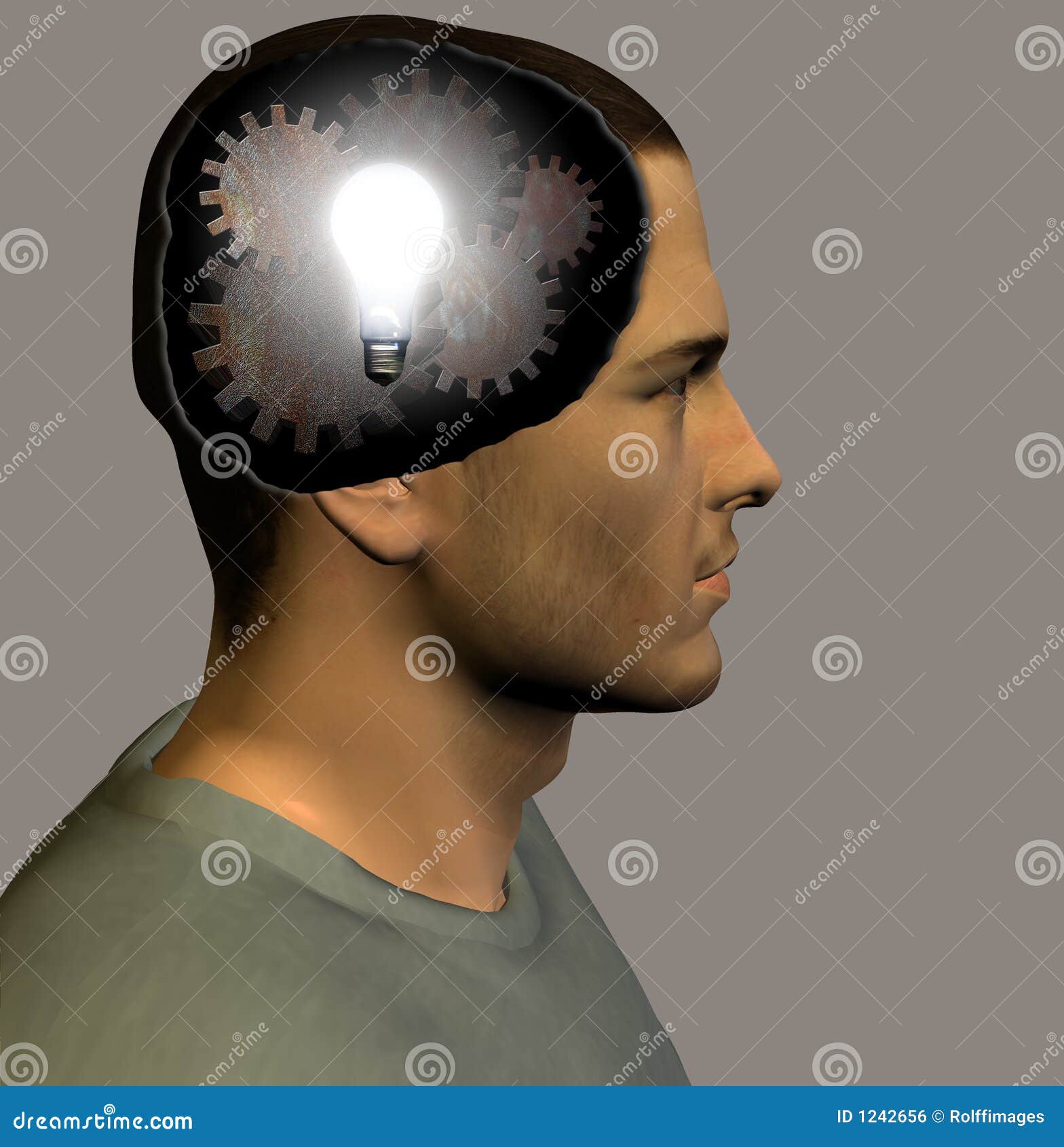 Thinking stock photo. Image of gears, brainwaves, business - 1242656