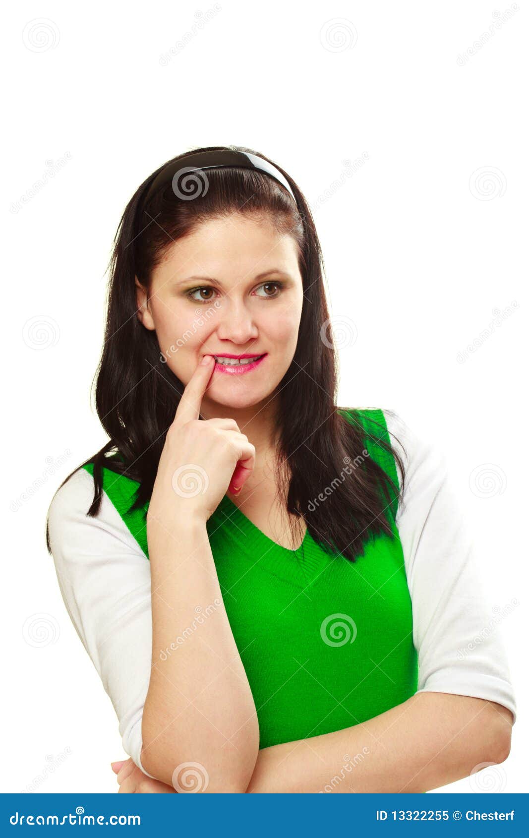 Thinking stock image. Image of happiness, closeup, caucasian - 13322255