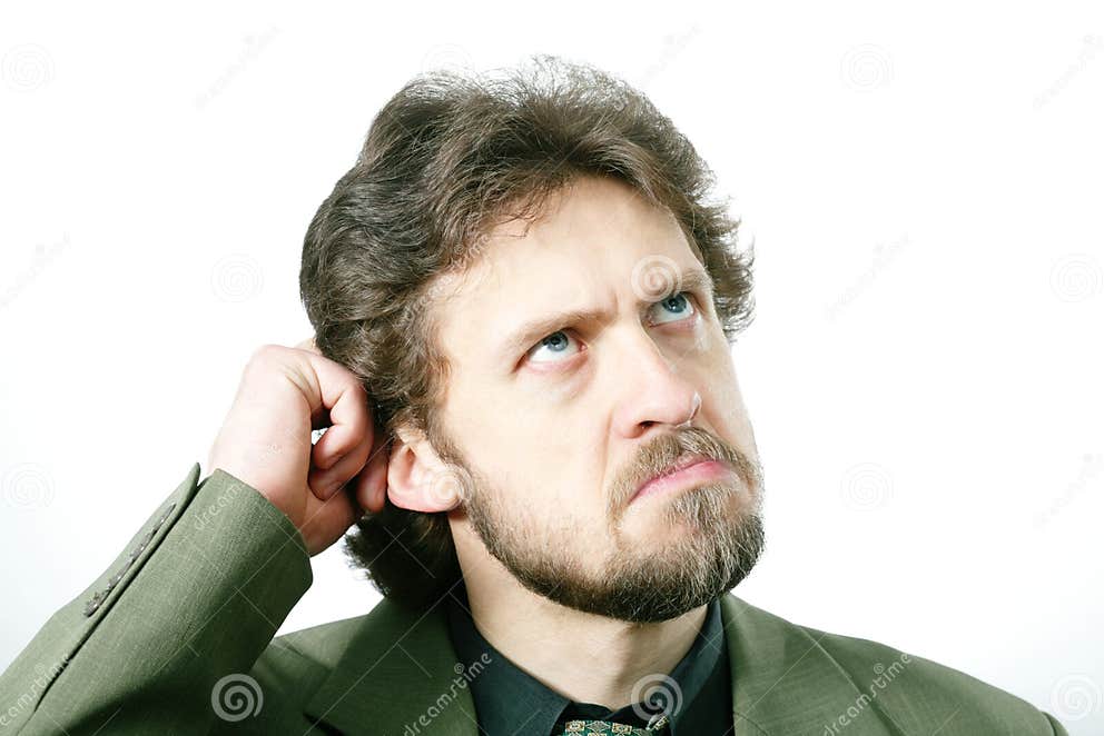 Thinking stock photo. Image of caucasian, thinking, solution - 13603402