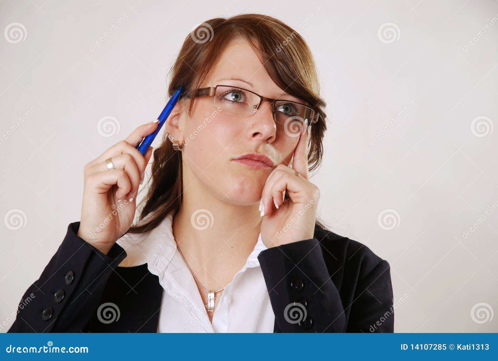 Thinking stock image. Image of caucasian, think, business - 14107285