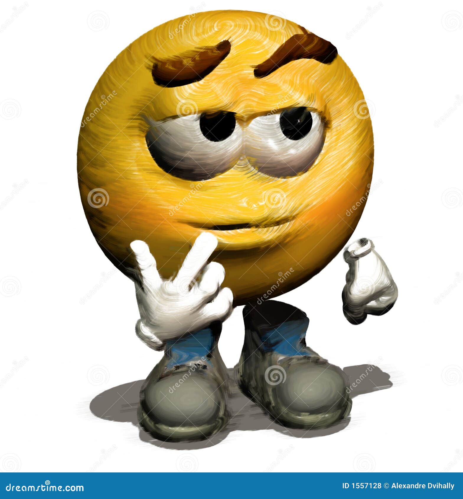 Yellow Thinking Face Emoji Hmm Emoticon With Hand On Chin Stock Image ...