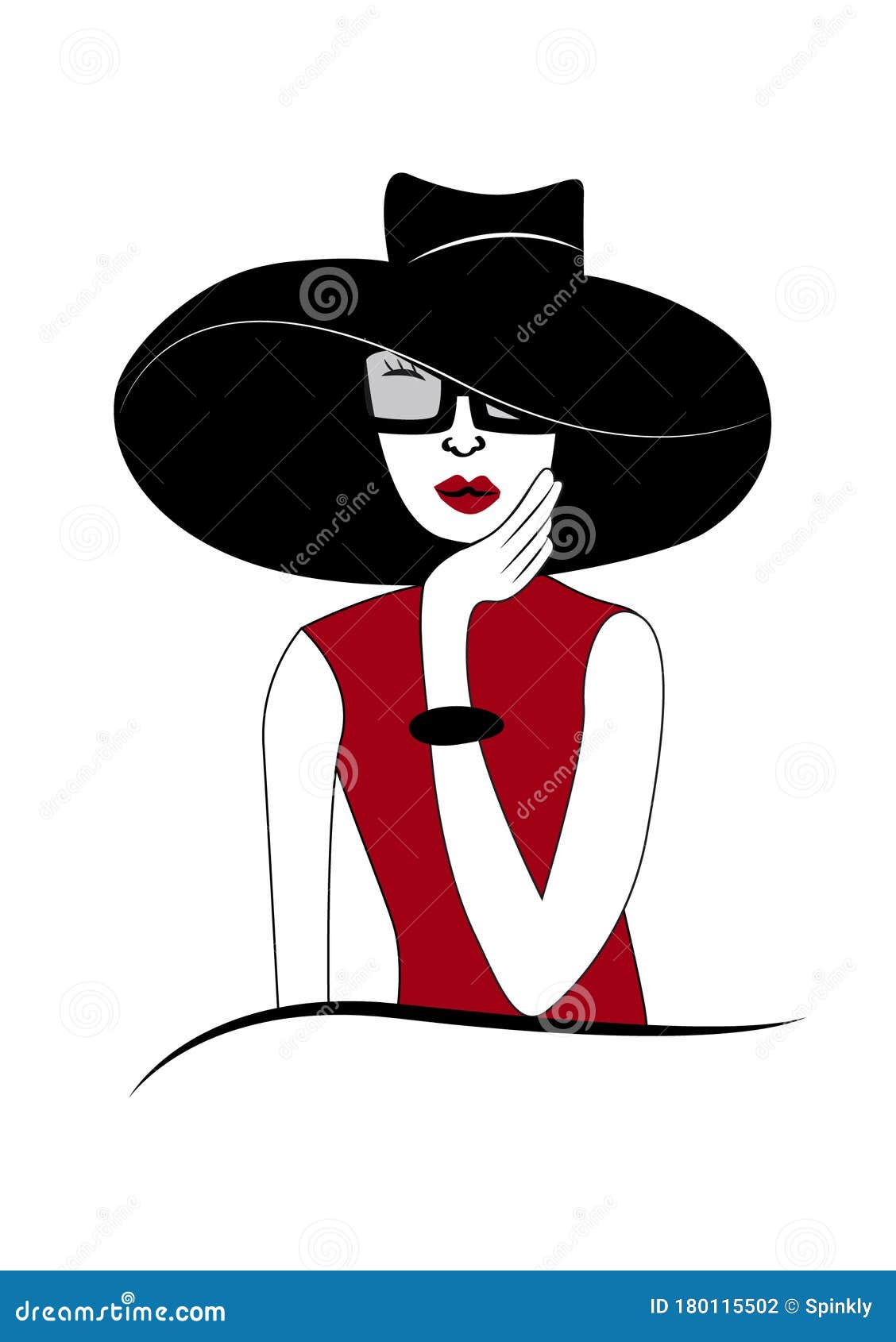 Thinking Lady Cartoon Vector | CartoonDealer.com #18331205