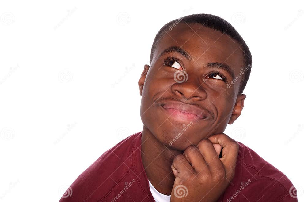 Thinking stock photo. Image of happiness, expression, friend - 1858758