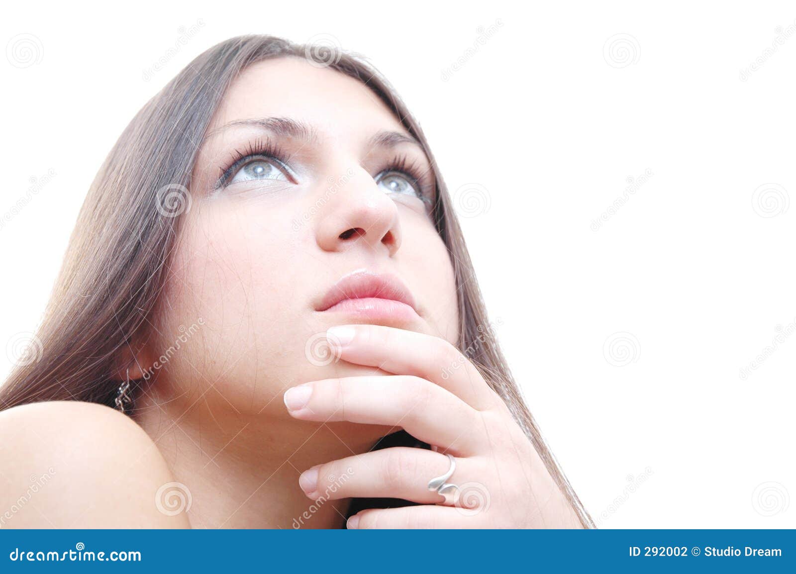 Thinking stock photo. Image of white, beautiful, beauty - 292002