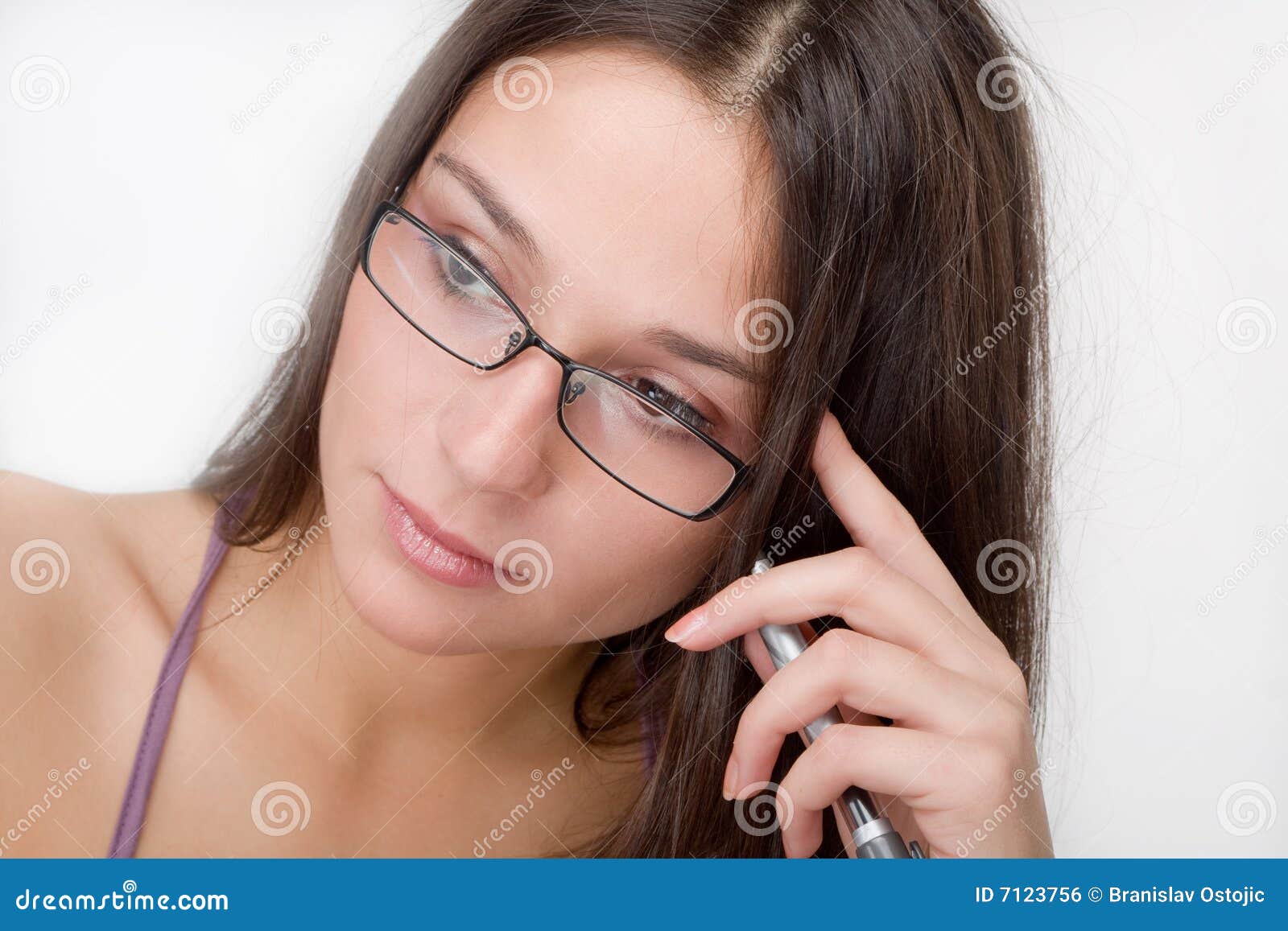Thinking stock photo. Image of pacnel, female, thinking - 7123756