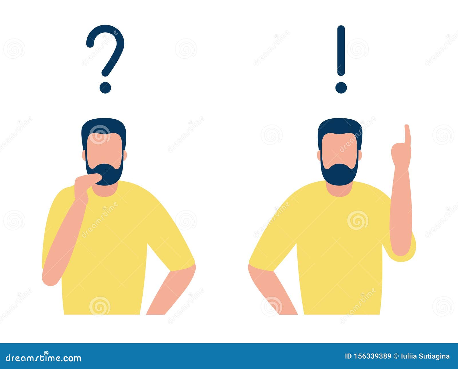 Thinking Abstract Business Man Wich Question and Exclamation Mark ...