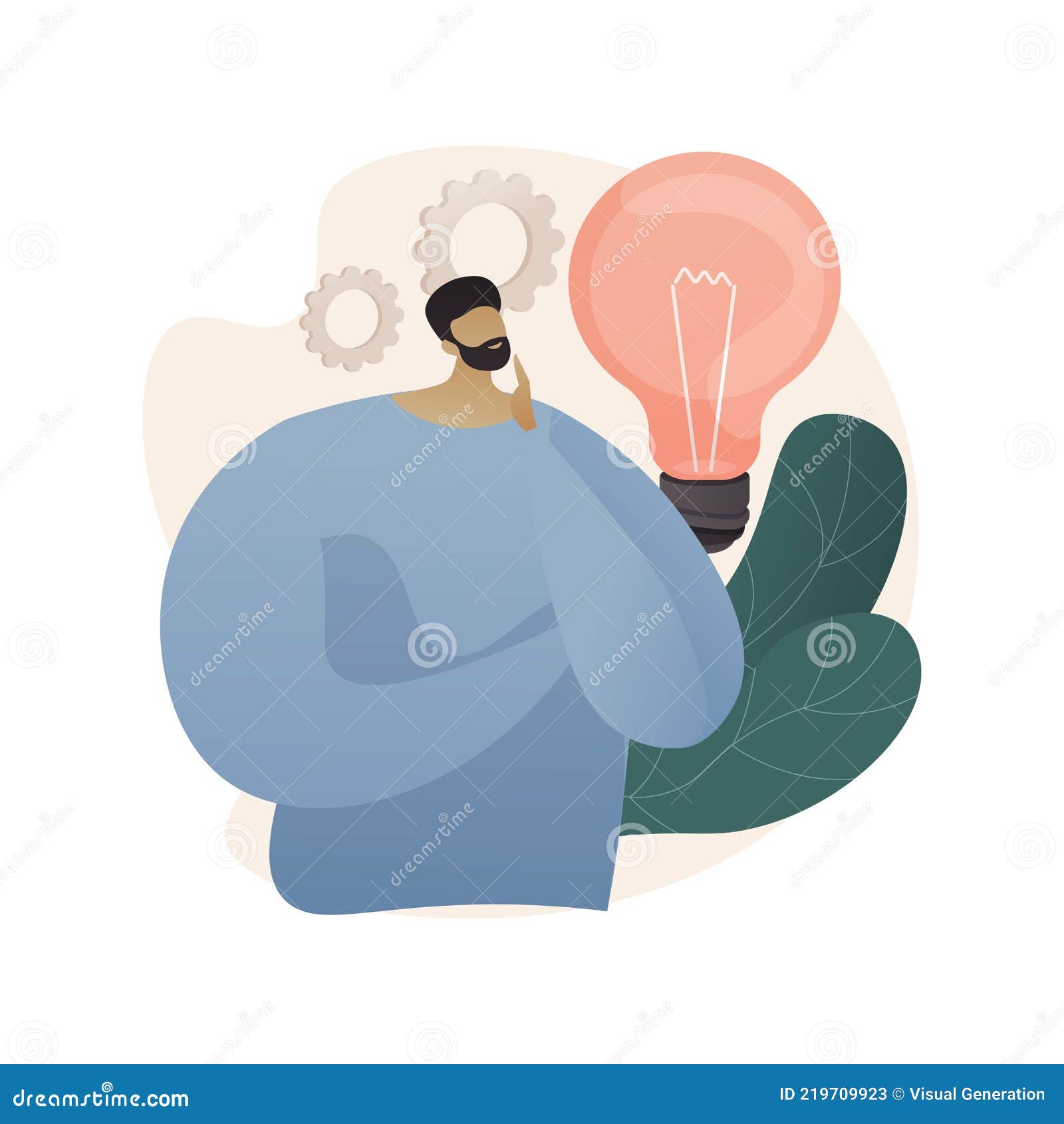 Thinking Abstract Concept Vector Illustration. Stock Vector ...