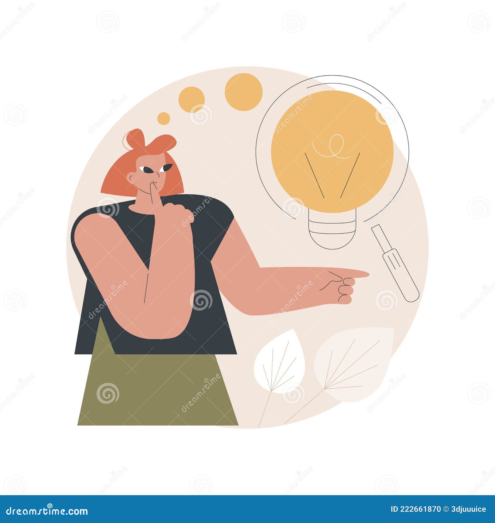 Thinking Abstract Concept Vector Illustration. Stock Vector ...