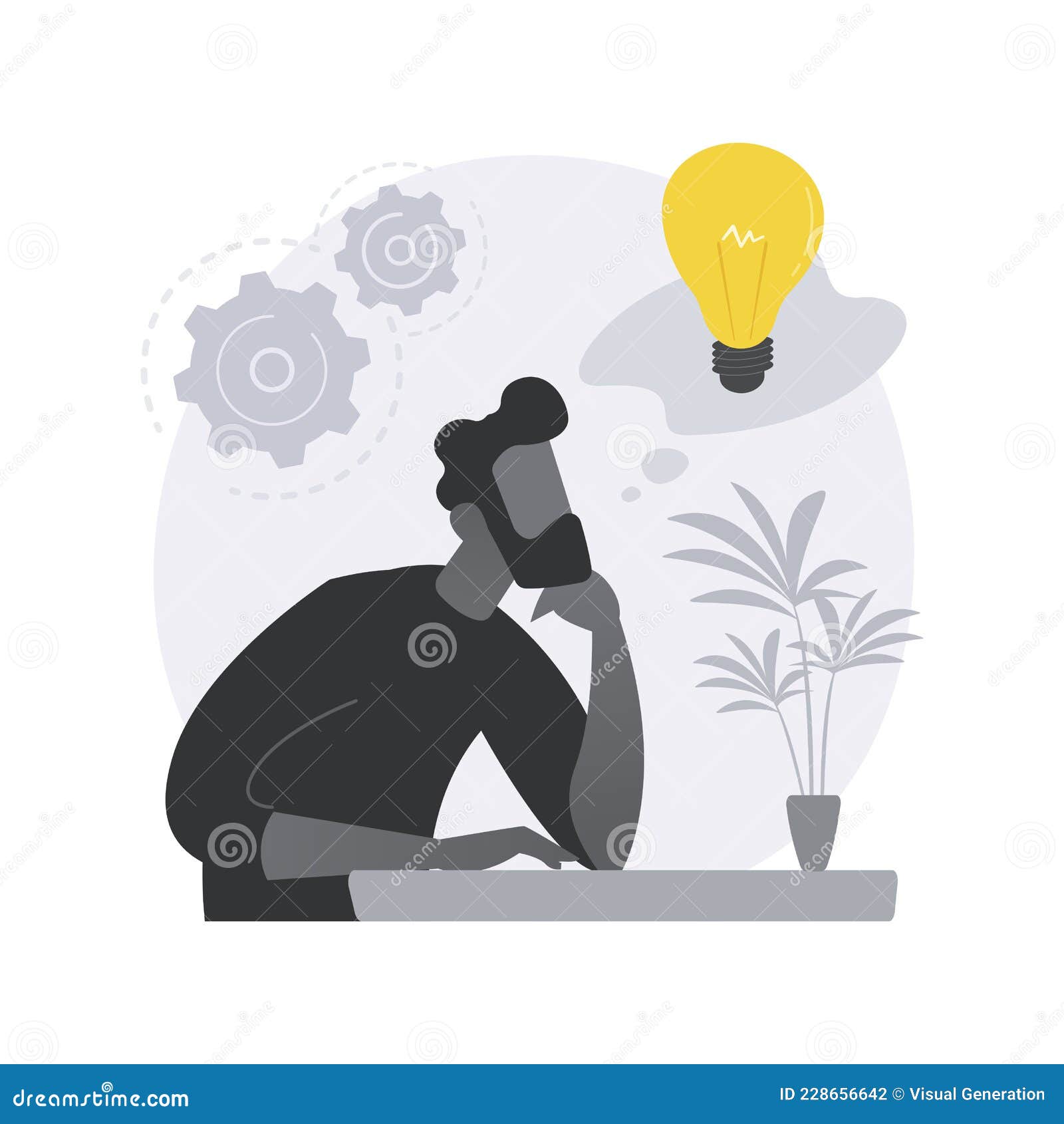 Thinking Abstract Concept Vector Illustration. Stock Vector ...