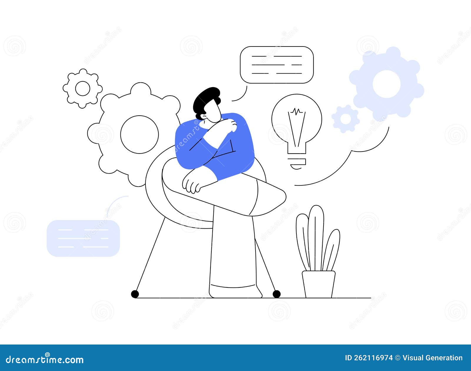 Thinking Abstract Concept Vector Illustration. Stock Vector ...