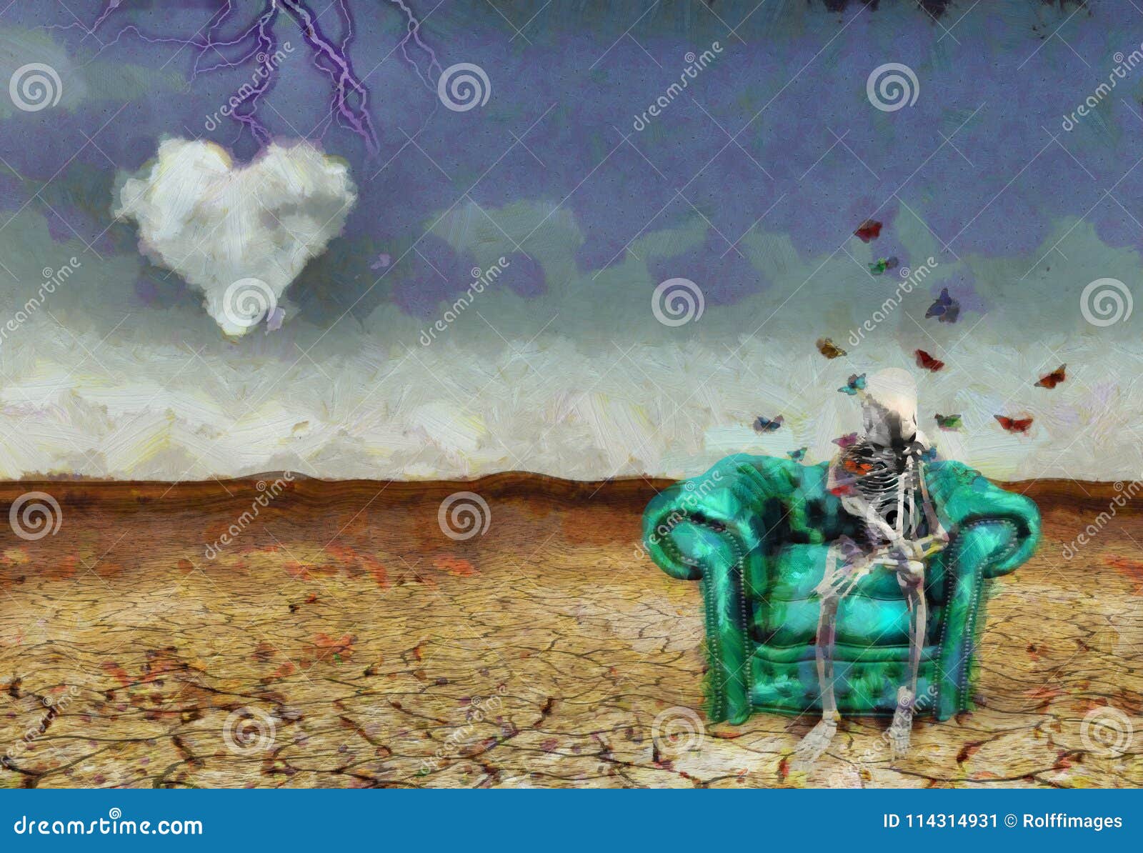 Thinking Alien stock illustration. Illustration of dead - 114314931