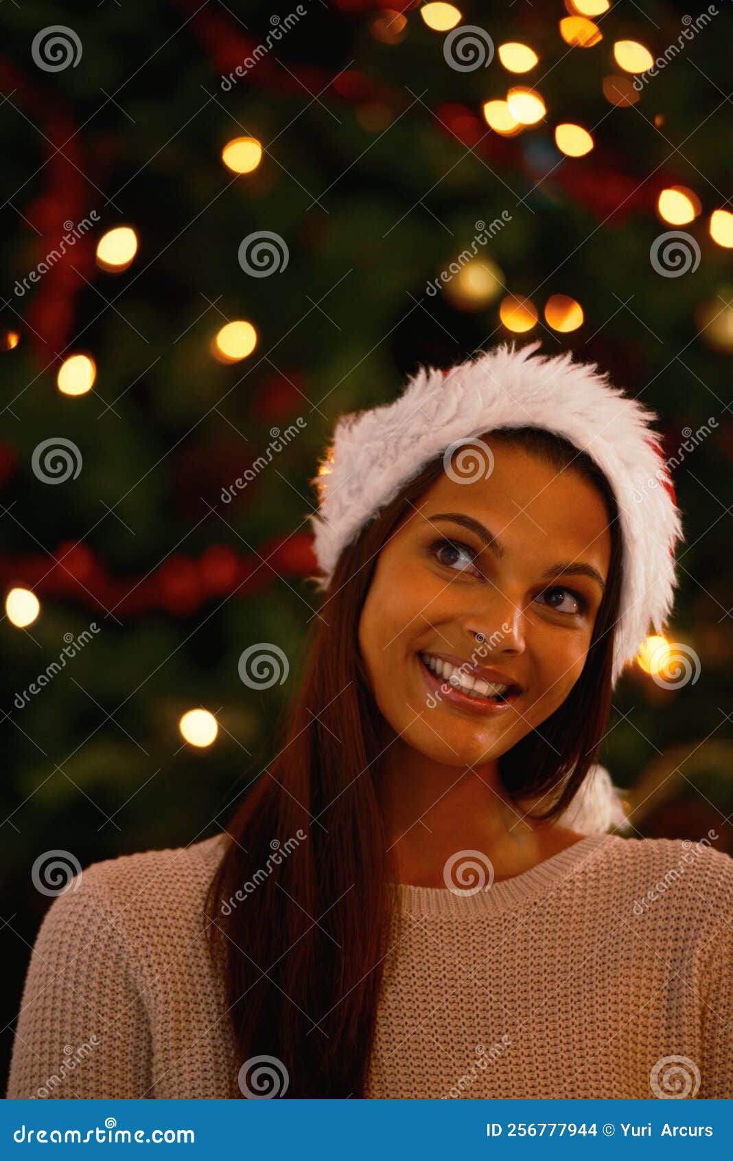 Thinking about All the Presents. an Attractive Ethnic Female Thinking ...