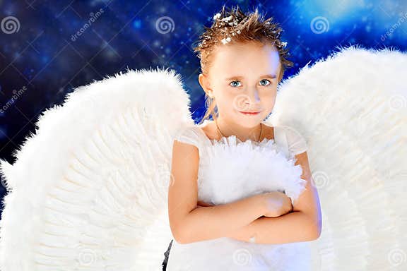 Thinking angel stock image. Image of angel, innocent - 12791835