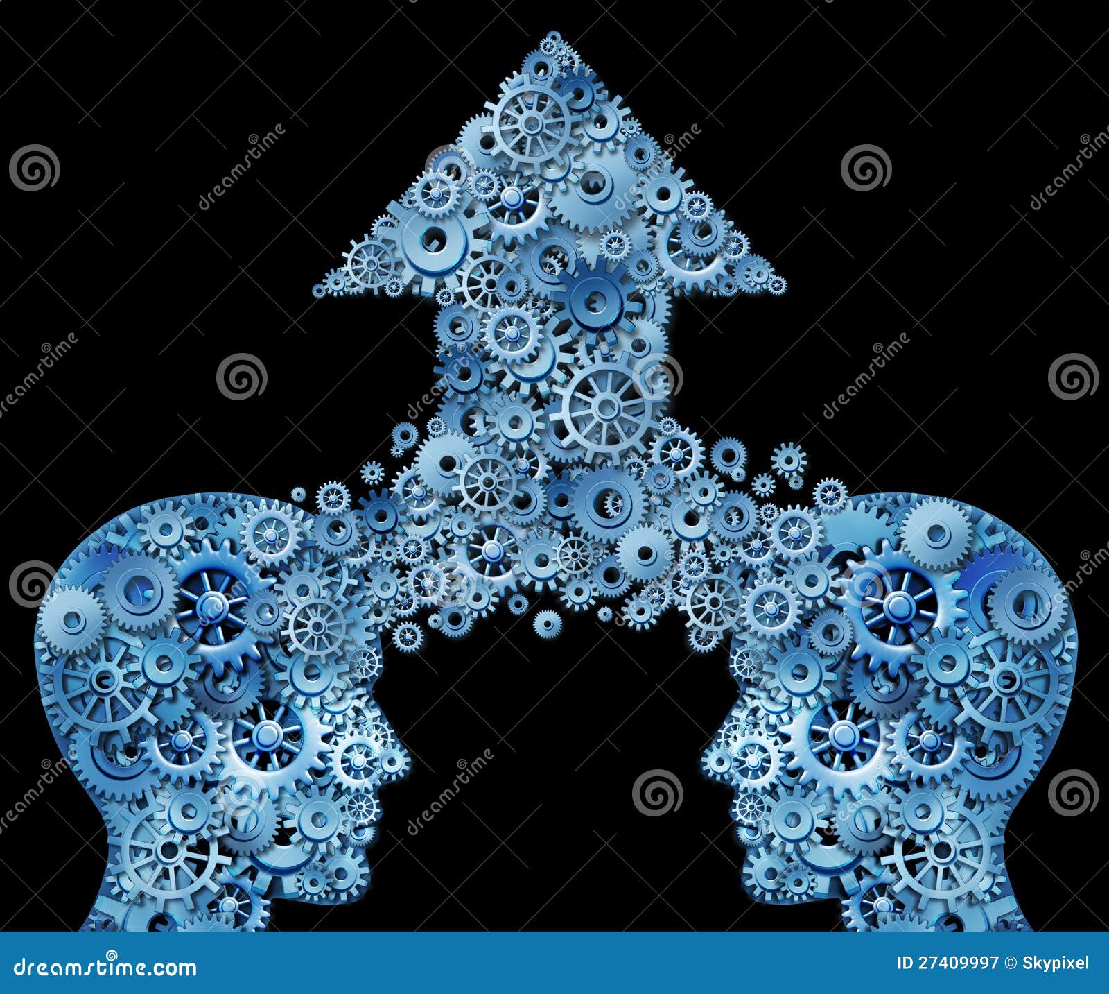 Thinking As a Team for Success Stock Illustration - Illustration of ...