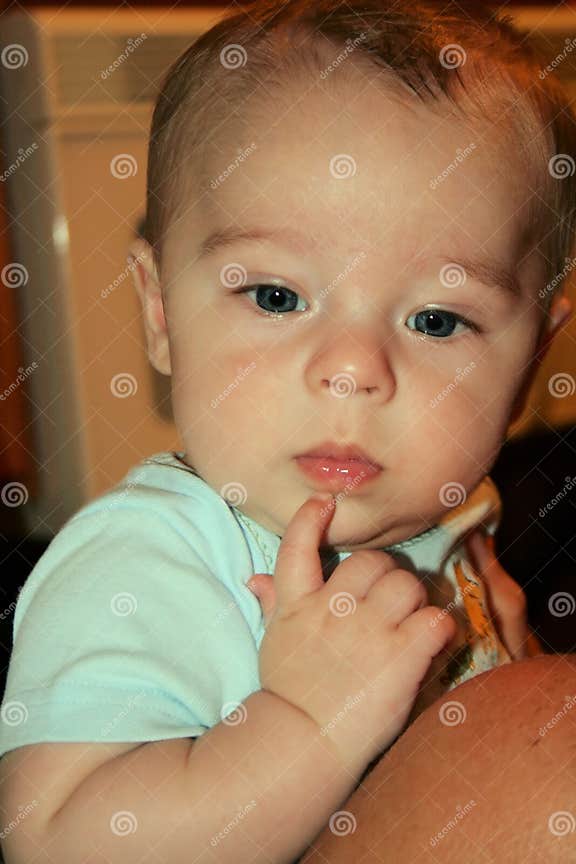 Thinking Baby stock photo. Image of holding, contemplates - 6275046