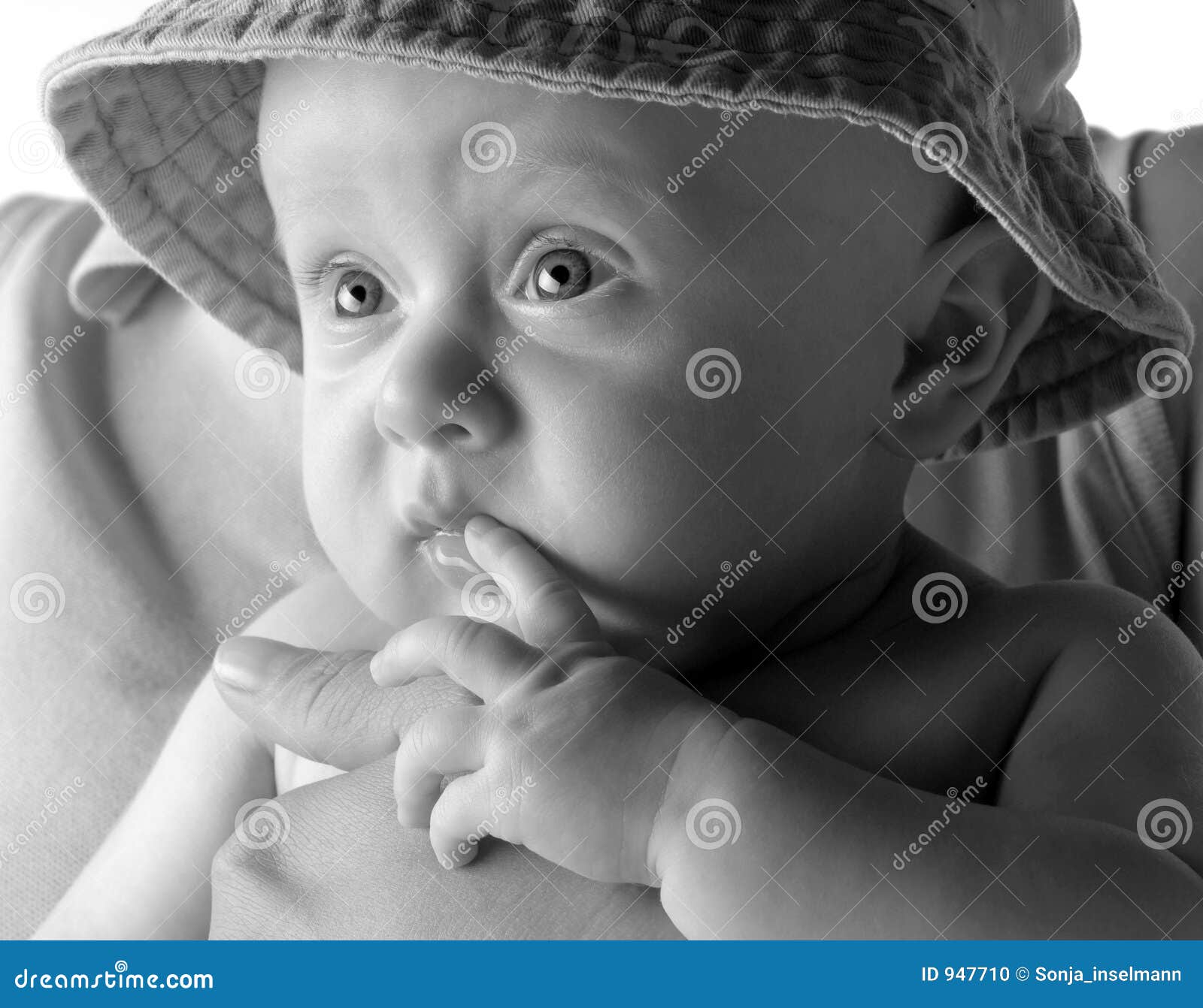 Thinking baby stock photo. Image of girl, child, happy - 947710
