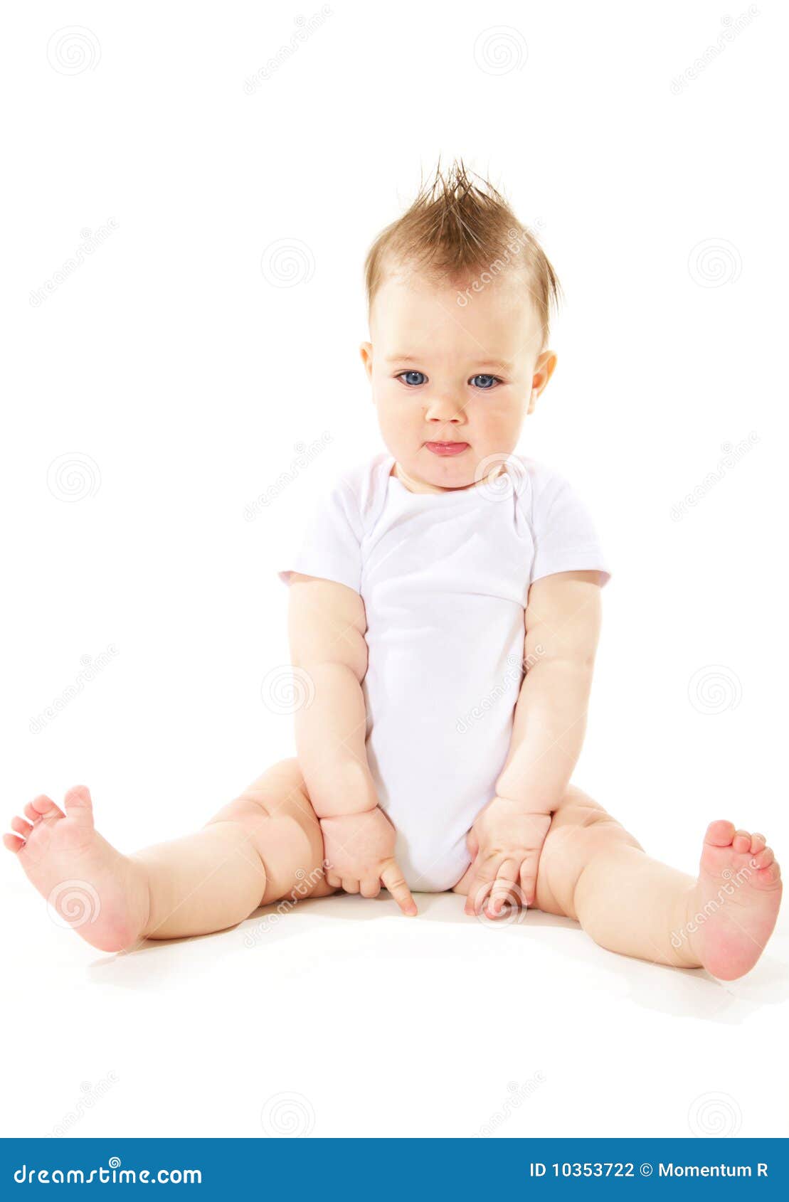 Thinking baby boy stock photo. Image of anxious, people - 10353722