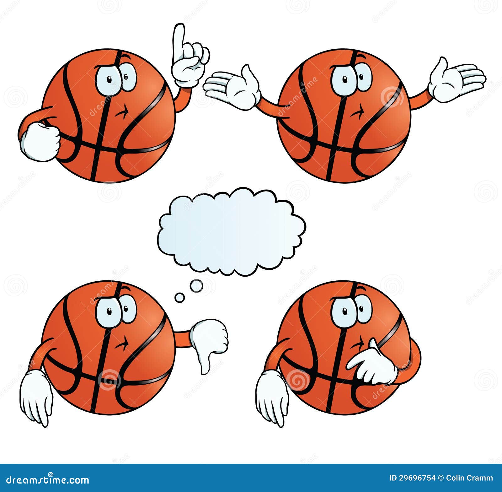Thinking basketball set stock vector. Illustration of collection - 29696754