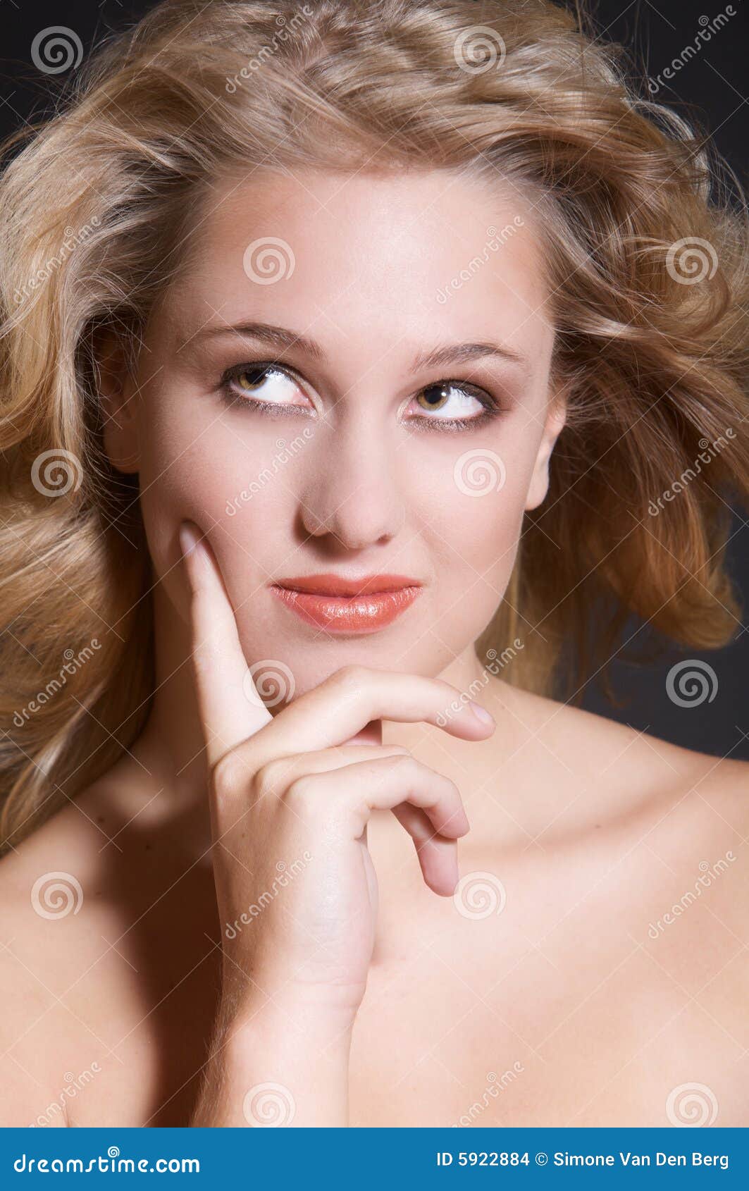 Thinking beauty stock photo. Image of blond, women, pretty - 5922884