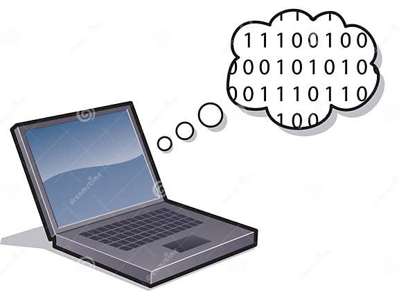 Thinking in Binary stock vector. Illustration of binary - 12986475